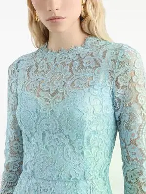 Dolce & Gabbana Lace Midi Dress - Blue