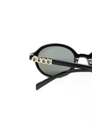Gucci Logo Oval-frame Sunglasses