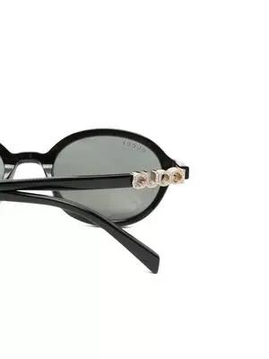 Gucci Oval Sunglasses With Logo Detail
