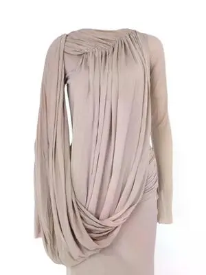 CHATS BY C.DAM Flavia Asymmetrical Drape Long-sleeve Maxi Dress