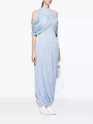 CHATS BY C.DAM Ethel Draped Maxi Dress - Blue