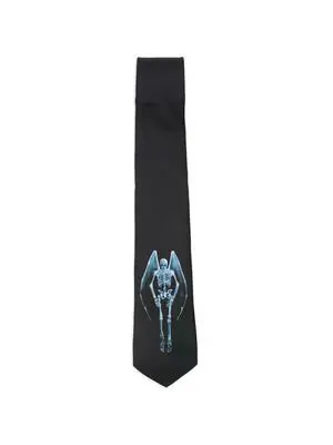 Our Legacy Graphic-printed Neck Tie - Black