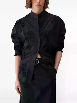Liu Jo Embroidered Mandarin Collar Shirt