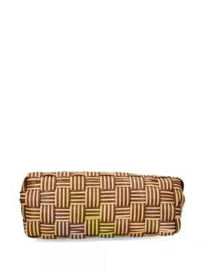 THEMOIRE Woven Clutch Bag - Brown