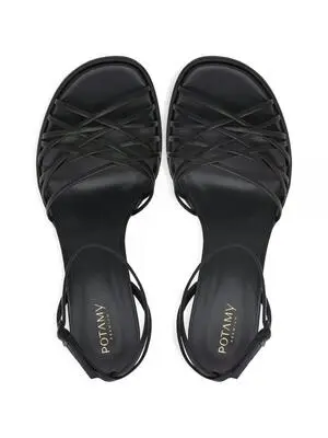 POTAMY Strappy Stiletto Sandals With Ankle Strap