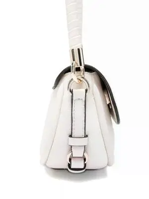 Guess Danya Textured Shoulder Bag With Logo Plaque