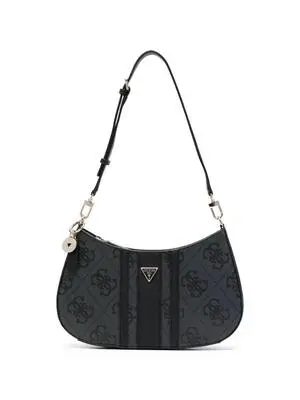Guess Patterned Charm Shoulder Bag - Grey
