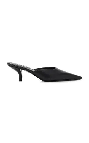 TOTEME Sharp Nappa Leather Mules - Black