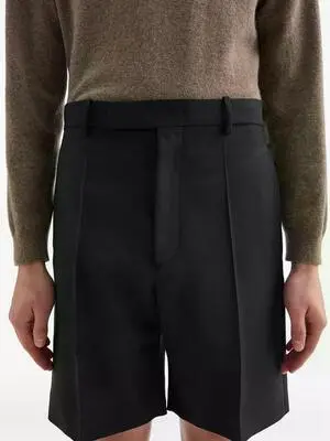 JIL SANDER Wool And Mohair Canvas Tailored Bermudas