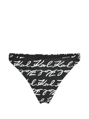 Karl Lagerfeld Signature Bikini Bottoms - Black