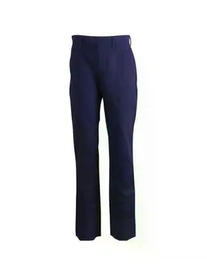 Balenciaga Straight Cut Navy Trousers - Blue