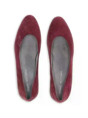 STUART WEITZMAN Embellished Suede Ballet Flats