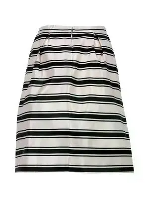 Michael Kors Striped Silk Mini Skirt