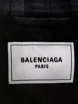 Balenciaga Checked Flannel Coat