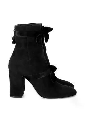 ALEXANDRE BIRMAN Suede Bow Embellishment Ankle Boots