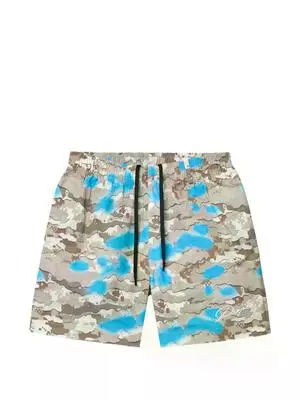 PURPLE BRAND Camouflage Print Drawstring Shorts - Neutrals