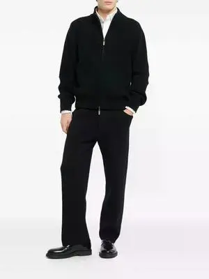 BARRIE Chunky Waffle-effect Zip Cardigan