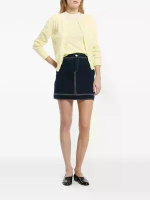 BARRIE Ribbed Detail Cashmere Cardigan - Yellow