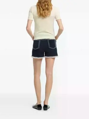 BARRIE Ribbed Detailing Cashmere Top - Neutrals