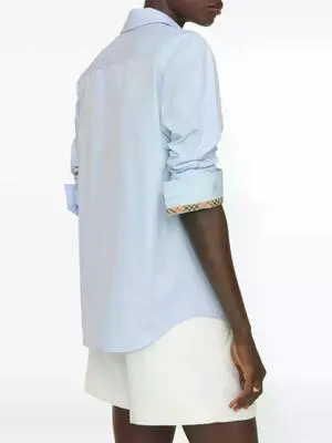 Burberry Regular-fit Cotton Poplin Formal Shirt With Embroidered Equestrian Knight Design
