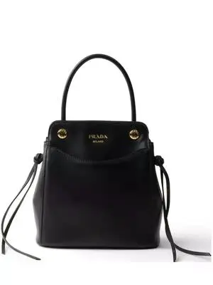 Prada Prada Mini Leather Handbag Black