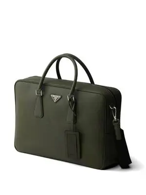 Prada Saffiano Leather Work Bag - Green