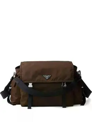 Prada Re-nylon And Leather Explore Bag - Brown