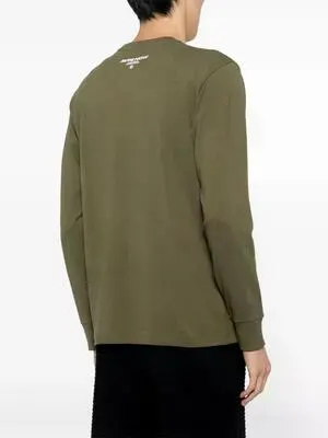 AAPE BY *A BATHING APE Moonface Logo Long Sleeve T-shirt - Green