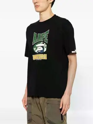 AAPE BY *A BATHING APE Moonface Logo College T-shirt - Black