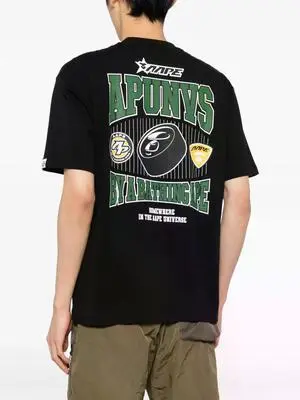 AAPE BY *A BATHING APE Moonface Logo College T-shirt - Black
