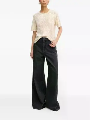 Patrizia Pepe Openwork T-shirt - Neutrals