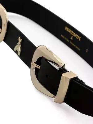 Patrizia Pepe Double Buckle Leather Belt