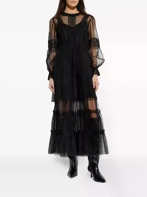 ALLSAINTS Nita Ruffled Midi Dress