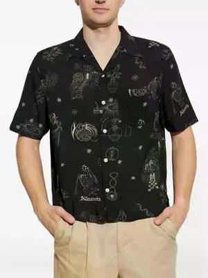 ALLSAINTS Graphic-print Shirt - Black