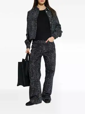 ALLSAINTS Nicky Leopard-print Denim Jacket