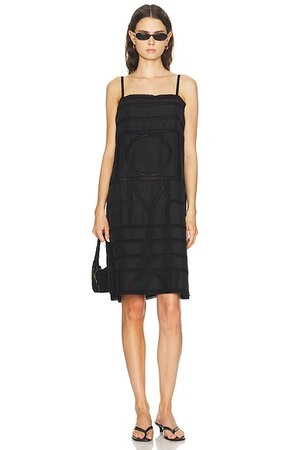 TOTEME Monogram Silk Dress - Black