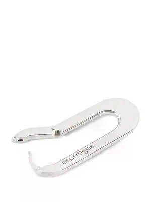 COURREGES Tone Logo Detail Hoop Earrings