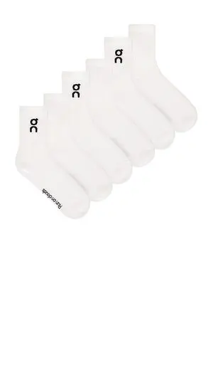 On Logo Sock 3-pack - White