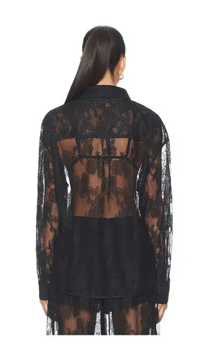 Bardot Aleida Oversized Lace Shirt