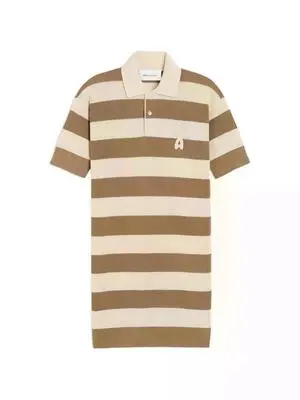 AMI Paris Cotton Polo Dress With De Coeur Patch