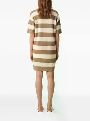 AMI Paris Cotton Polo Dress With De Coeur Patch