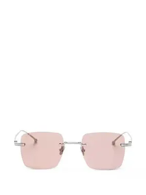 Cartier Tone Rectangle Frame Sunglasses - Silver