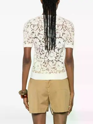 Valentino Garavani Cotton And Lace Top