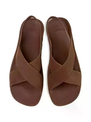Camper Isla Crossover Strap Sandals - Brown