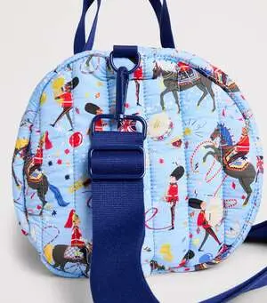 Harrods Quilted Duffle Bag With Trooping The Colour Print