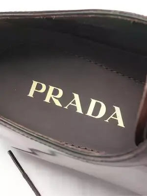 Prada Dark Leather Lace-up Shoes