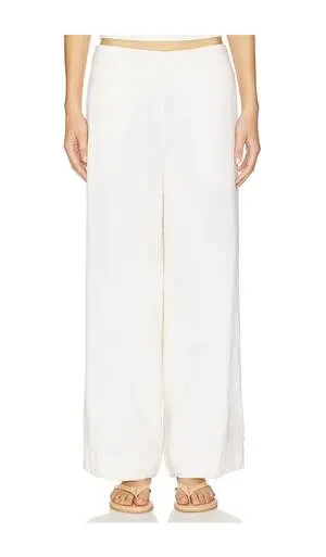 Free People Demi Cotton Linen Pant - Ivory