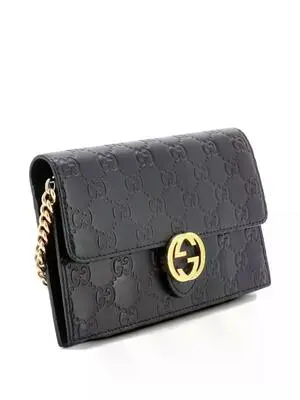 Gucci Icon Wallet On Chain Guccissima Leather Crossbody Bag