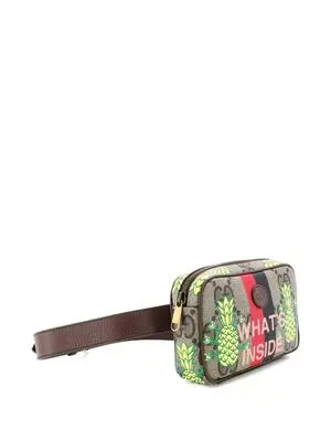 Gucci Zip Printed Gg Coated Canvas Belt Bag