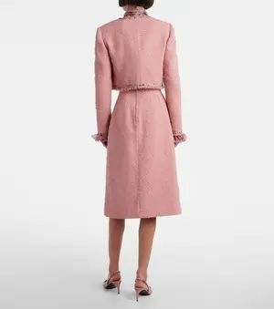 Dolce & Gabbana Cotton-blend Tweed Midi Skirt